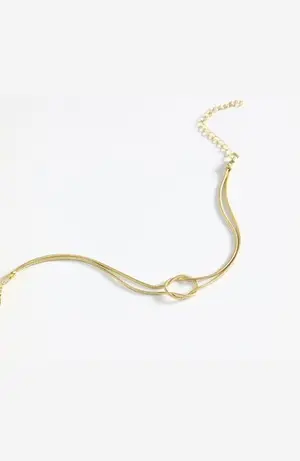 MINT & LILY Dainty Knot Bracelet - Silver