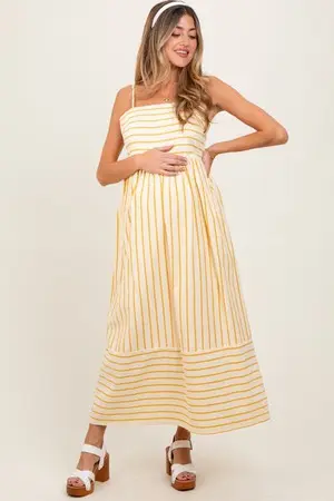 PINKBLUSH Striped Sleeveless Maxi Dress