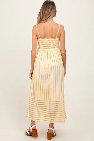 PINKBLUSH Striped Sleeveless Maxi Dress