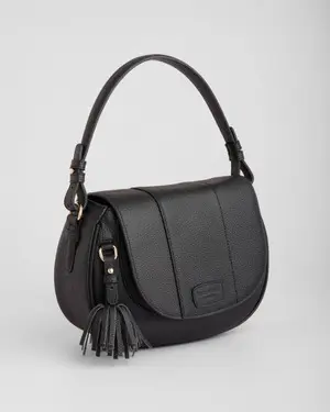 POM POM LONDON Wilmington Crossbody Bag - Black