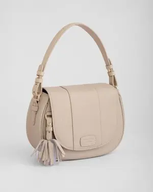 POM POM LONDON Wilmington Crossbody Bag - Stone