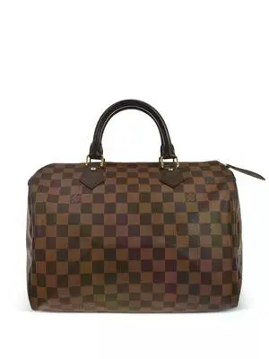 LOUIS VUITTON 2012 Damier Ebene Speedy 30 Tote - Brown