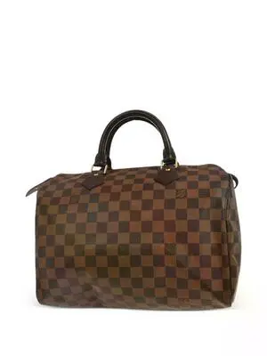 LOUIS VUITTON 2012 Damier Ebene Speedy 30 Tote - Brown