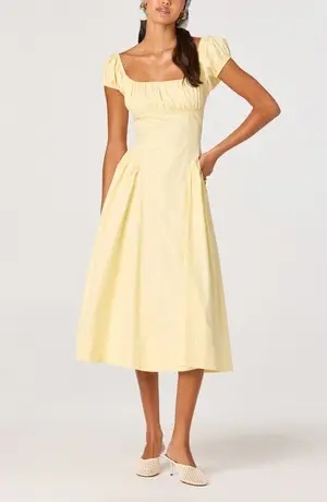 Women's Cap Sleeve Midi Dresses