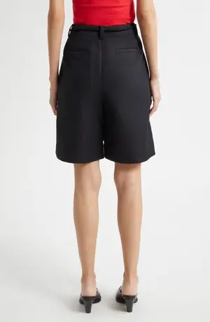 Posse Yvette High-rise Linen-blend Shorts