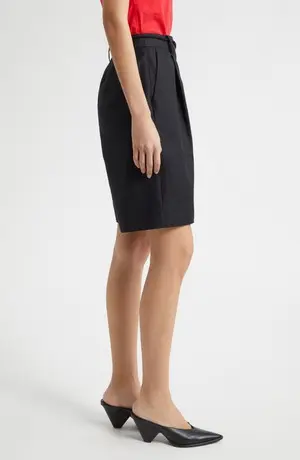Posse Yvette High-rise Linen-blend Shorts