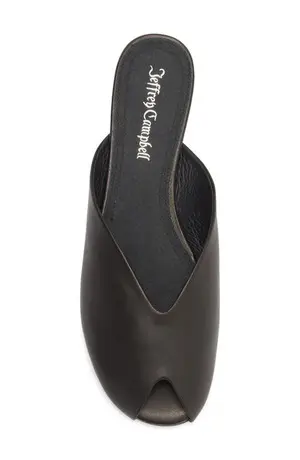 Jeffrey Campbell Indwell Peep Toe Slide Sandal - Black