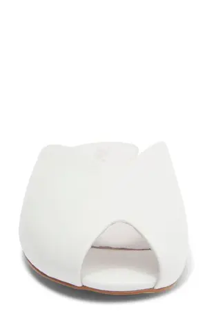 Jeffrey Campbell Indwell Peep Toe Slide Sandal - White