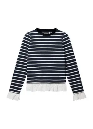 Mint Velvet Striped Woven Mix Sweatshirt