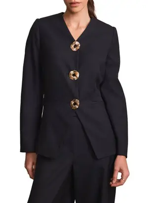 Mint Velvet Wool-blend Sculpted Jacket