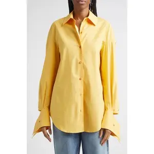 Ossou Wren Cotton Poplin Button-up Shirt - Sole