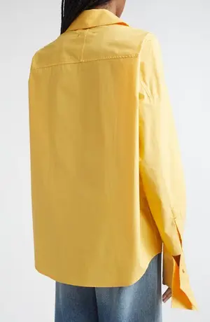 Ossou Wren Cotton Poplin Button-up Shirt - Sole