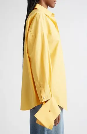 Ossou Wren Cotton Poplin Button-up Shirt - Sole