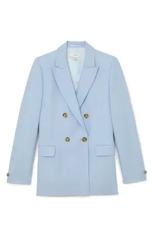 REISS Magda Double Breasted Blazer - Blue