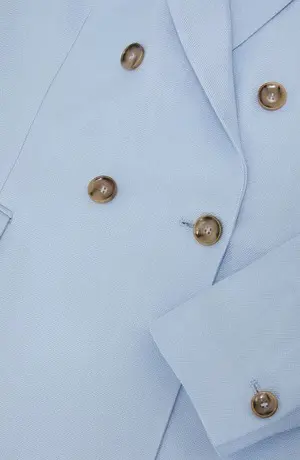 REISS Magda Double Breasted Blazer - Blue