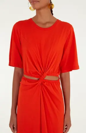 Farm Rio Cutout Cotton Maxi Dress