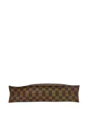 LOUIS VUITTON 2005 Check Tote Handbag - Brown