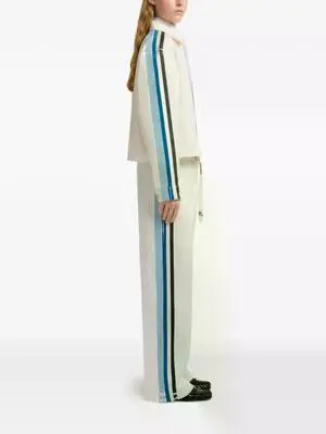 Marni Gabardine Track Pants With Textured Stripes