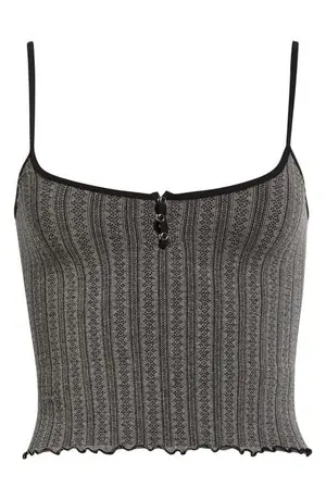 Free People Snap Into It Pajama Camisole - Black