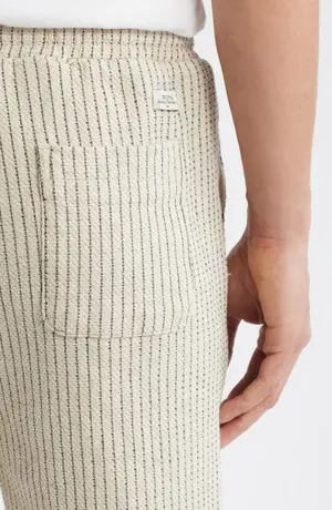 PERCIVAL Sorrento Pinstripe Cotton & Linen Drawstring Pants