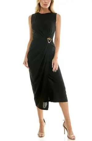 SOCIALITE Hardware Waist Midi Dress