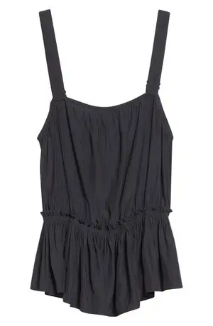 Ramy Brook Giorgia Square Neck Top - Black