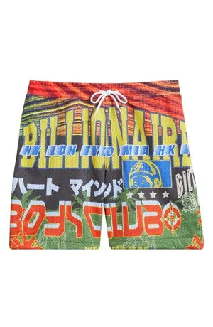 BILLIONAIRE BOYS CLUB Compass Mesh Drawstring Shorts