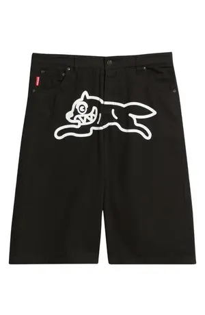 ICECREAM Fenton 5-pocket Cotton Twill Shorts - Black
