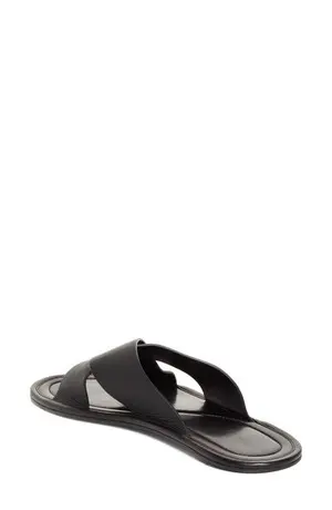 THE ROW Malick Crisscross Slide Sandal - Black
