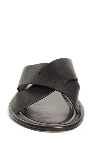 THE ROW Malick Crisscross Slide Sandal - Black