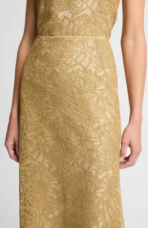 Vince Lace Slip Midi Skirt