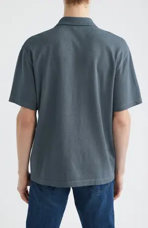 Madewell Compact Knit Polo - Heirloom Blue