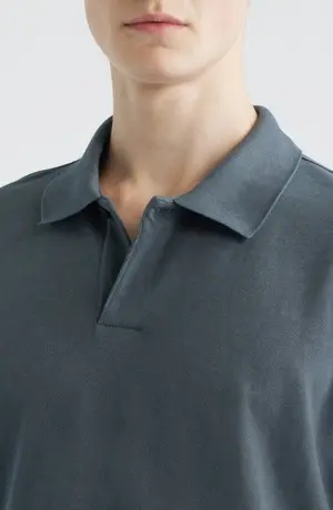 Madewell Compact Knit Polo - Heirloom Blue