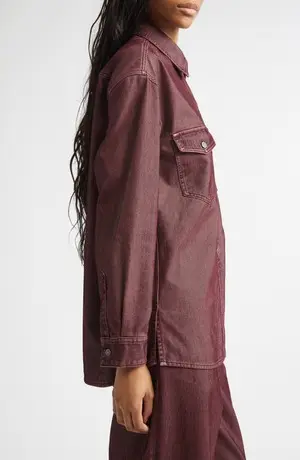 GOLDEN GOOSE Journey Patty Cotton Twill Button-up Shirt - Port Royale