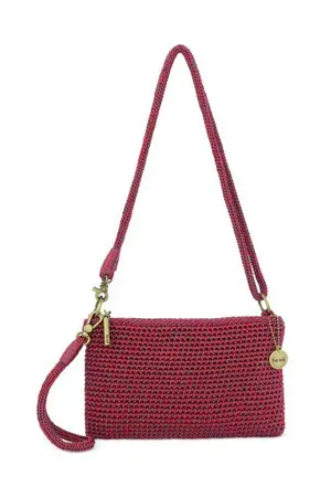 THE SAK Vita Hand-crochet Crossbody Wristlet - Black Cherry Static