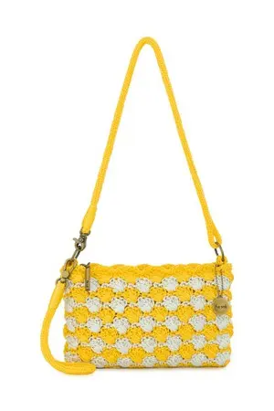 THE SAK Vita Hand-crochet Crossbody Wristlet - Lemon Natural Shell