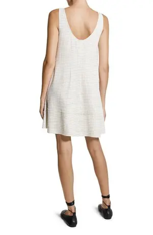 Theory Linen-blend Mini Shift Dress