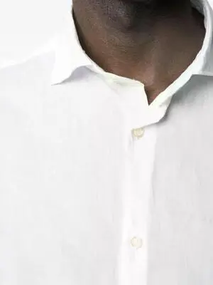 DEPERLU Leon Button-up Linen Shirt - White