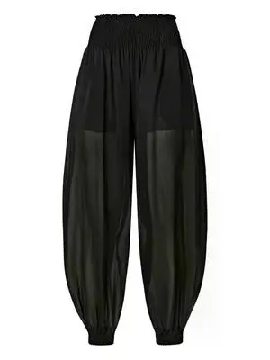 Pinko Shirred Voile Crepe Trousers