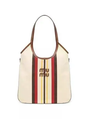 Miu Miu Striped-pattern Tote Bag