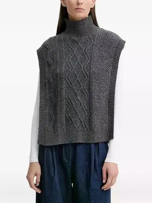 A.p.c. Cable-knit Funnel-neck Gilet
