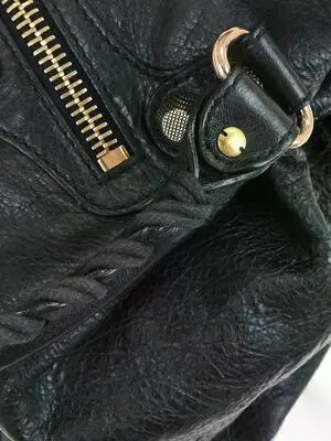 Balenciaga 2010s Pompon Leather Tote Bag