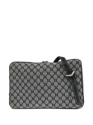 Celine 2003 Macadam Canvas Shoulder Bag - Grey