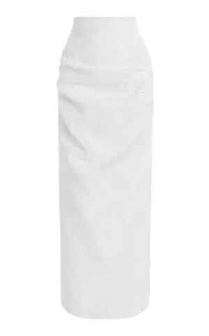 Maticevski Saucy Minx Crinkled Maxi Skirt - White