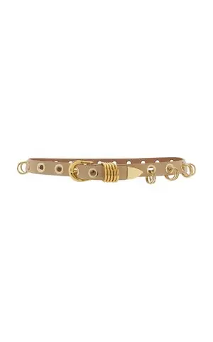 DEHANCHE Revenge Suede Belt Off-white