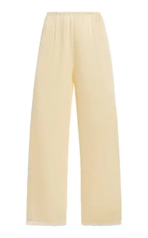 ELCE Pietra Lace-trimmed Satin Pants