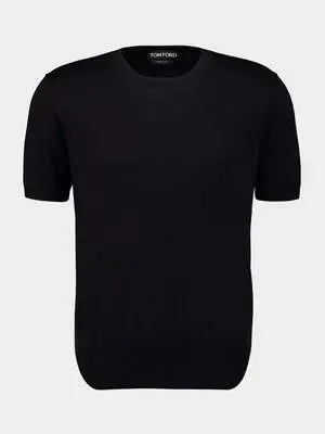 TOM FORD Pure Cotton Crew Neck T-shirt - Black