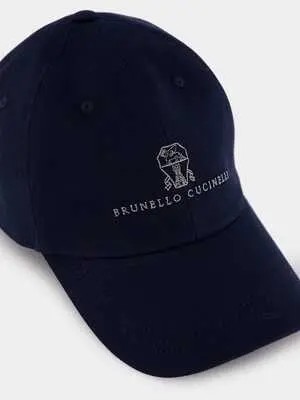 Brunello Cucinelli Baseball Cap With Embroidery - Blue