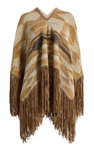 CURATORIA Viento Chaguar Poncho - Brown