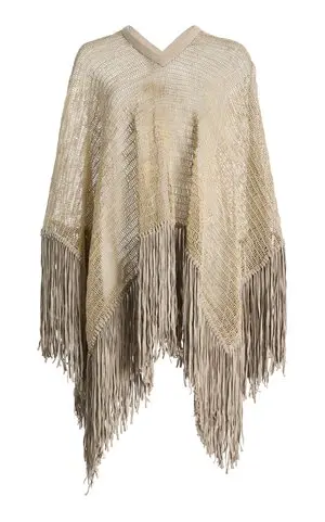 CURATORIA Viento Short Chaguar Poncho - Brown
